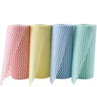 China Washable Disposable Cleaning Cloths , Polyester Non Woven Kitchen Towels Use for sale