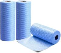 China Spunlace 50GSM Disposable Dish Cloths , Super Absorbent Blue Disposable Rags for sale