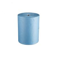 China 60gsm Blue Heavy Duty Industrial Wipes Roll Wood Pulp PP Rags Nontoxic for sale