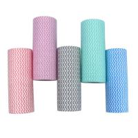 China Washable Disposable Dish Cloths Durable , Non Woven Blue Disposable Rags for sale