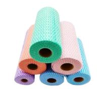 China Washable Disposable Dish Cloths Durable , Non Woven Blue Disposable Rags for sale