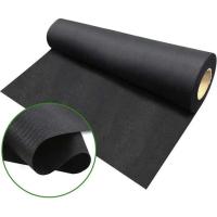 China 100gsm Black Weed Barrier Landscape Fabric , Biodegradable Weed Mat Ground Cover for sale