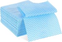 China 30-80gsm Disposable Cleaning Cloth Heavy Duty  Non-Woven Fabric Kitchen Washing Cloth Multi-Use Absorbent Dish Towels Blue Cleaning Rags for sale