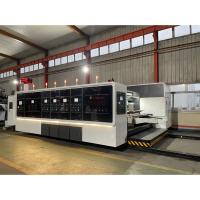 China 4 Colors Slotting Die-Cutting Folder Gluing Strapping Box Making Line Machine 7.2mm for sale