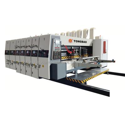China 11000 PCS/H Carton Box Flexo Printing Slotting Rotary Die Cutting Vibration Stacker Machine for sale