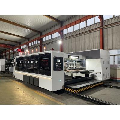 China 60mm Carton Auto Feeder Printer Rotary Die Cutting Slotter Folder Gluer for Corrugated Box for sale