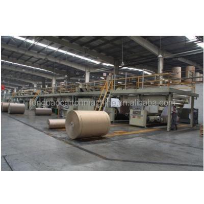 China Electric Driven Fully Automatic Single Facer Corrugated Cardboard Production Line for sale