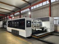 China 1200mm Automatic Flexo Printing Slotting Die Cutting Folding Gluing Strapping Inline Machine for sale