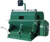 China Manual Corrugated Sheet Cardboard Pizza Box Flatbed Die Cutter And Creasing Press Machine for sale