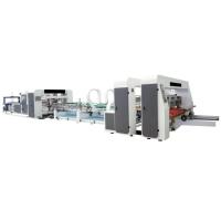 China Automatic Corrugated Box Packing Stitching Folding Gluing Carton Folder Gluer Machine for sale