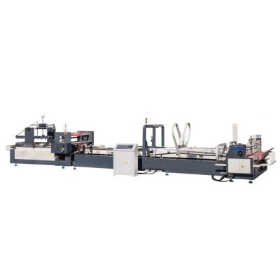China Carton Box Folding Gluing And Stitching Full Automatic Folder Gluer And Stitcher Machine for sale