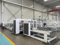 China Corrugated Cardboard Folding Gluing and Stitching Machine Paper Cardboard Box Gluing Equipment for sale