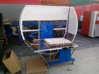 China PE Semi Automatic Box Making Packing Belt Carton Tying Bundle Strapping Machinery for sale