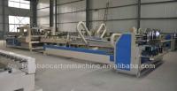 China Plastic Packaging Material Tongbao Automatic Gluing Machine for Corrugated Carton Box 100 p/min for sale