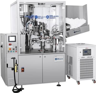 China Automatic Tube Filling Sealing Machine 3600 pcs/h 3-200g for Liquid Soap Oil Plastic Packaging for sale