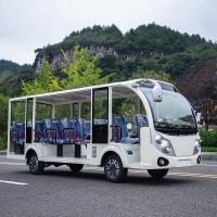 China 72v Lead Acid Maintannence Free Battery Operated Tourist Bus 14 Setas Electric Sightseeing Car for sale