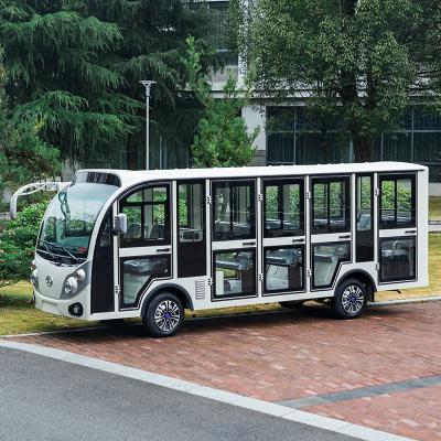 China Affordable Price 72V AV Controller Electric Mini Bus Enclosed 14 Seater Electric Passenger Bus for sale