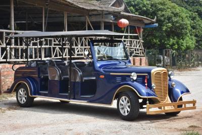 China 11 Seater Electric Vintage Sightseeing Car With 7.5KW Traction Performance Motor for sale