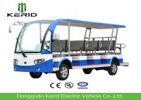 China Safety 4 Wheels 14 Seats Electric Sightseeing Vehicle White Color CE Certificated for sale