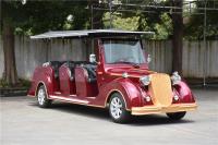 China Romance Red Electric Vintage Cars , Tourist Classic 8 Passenger Golf Cart for sale