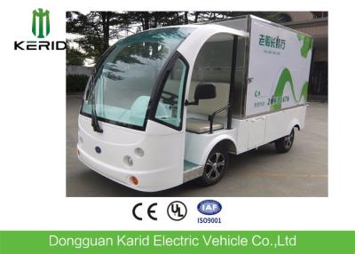 China Battery Powered Utility Bus / 2 Front Seats Electric Cargo Vehicle With 1 Ton Payload Closed Container for sale