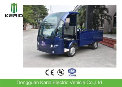 China 48V DC Motor 2 Seats Electric Carry Van Utility Cart With Stainless Steel Cargo Box Full Roof for sale