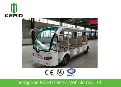China Classic Design R12 Vacuum Tire 72V 11seats Electric Bus Tourist Buggy With a Mini Cargo Container Suits For Air Port for sale
