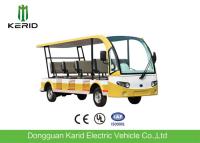 China Environmentally Friendly 11 Seater Mini Pure Electric Open Top Sightseeing Car 72V Motor For Public Area Transportation for sale
