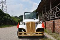 China Battery Operated 48V Electric Classic Shuttle Bus 6 Passenger With Rear Axle for sale