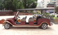 China Chinese Red Electric Ancient Car 5KW AC Motor Classic Sightseeing Vehicle for sale
