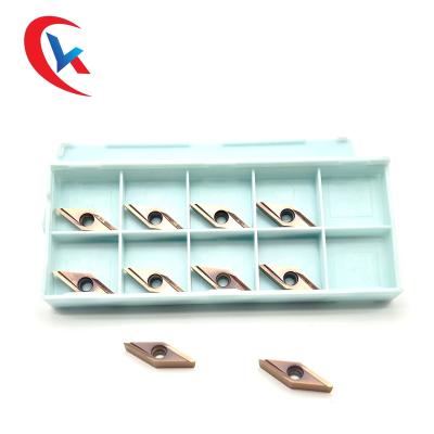 China CNC Finishing Blade VBGT 110302R-Y Bronze Wear-Resistant Coating HRA 91.8 Tungsten Carbide Inserts for sale