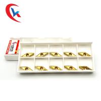 China VBMT110304-HQ Yellow Chemically Coated Boring Inserts For Steel Tungsten Carbide Inserts for sale