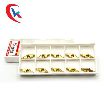 China VBMT110304-HQ Yellow Chemically Coated Boring Inserts For Steel Tungsten Carbide Inserts for sale