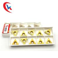 China TCMT16T304 Machining Of Steel Yellow Chemical Coating Tungsten Carbide Inserts for sale