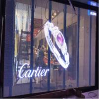 China Outdoor Strip Transparent Glass LED Screen 4416pixel/Sqm for sale