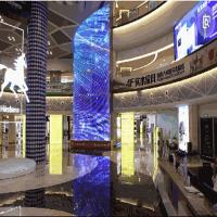 China P3.91*7.81 Glass Advertisement HD LED Video Wall Screen For Building for sale