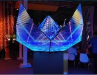 China Triangle Transparent Outdoor Advertising LED Screen Foldable for sale