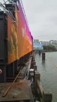 China Full Color P25*50E Louver LED Transparent Screen 346 2R2G2B DIP for sale