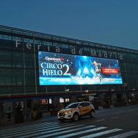 China Advertising Transparent Led Film Display 3906 Pixel/Sqm Mesh Led Display P16 for sale