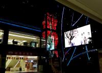 China Mesh 40mm Transparent Advertising LED Board Outdoor P40 for sale