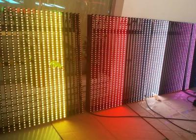 China P31.25 Flexible Curtain Led Display Showcase Building Advertising Glass Transparent LED Display Screen Transparent for sale