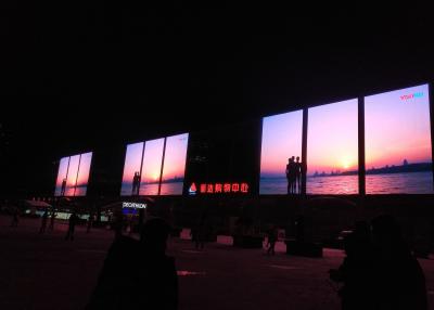 China Transparent Outdoor Advertising LED Screen P80 For Facade Lighting for sale