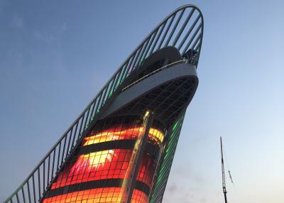 China Waterproof IC MBI5024 P31.25 Transparent Grid LED Display Mesh LED Screen LED Strip Screen For Glass Window Building for sale
