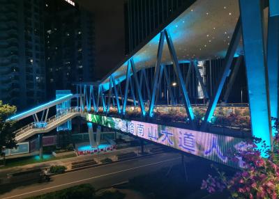 China P25 Outdoor Grille Building Facade LED Transparent Screen 7200CD/Sqm for sale