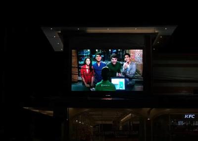 China Outdoor Wall P10 LED Mesh Screen 16mm RGB SMD For Advertising for sale