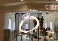 China Indoor Advertising Transparenct LED Video Wall Screen For Jewelry Shop Showcase for sale