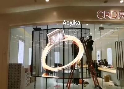 China Indoor Advertising Transparenct LED Video Wall Screen For Jewelry Shop Showcase for sale
