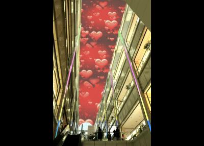 China P25 Glass Window Curtain Outdoor Advertising Video Wall Showcase Store Advertising Led Transparent Display Screen Panel for sale
