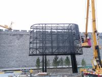 China panel display mesh transparent p25 led media facade video screen creative flexible curtain P25 P50  glass for sale