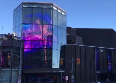 China HD Transparent Display Screen Advertising Building Glass Curtain Wall for sale
